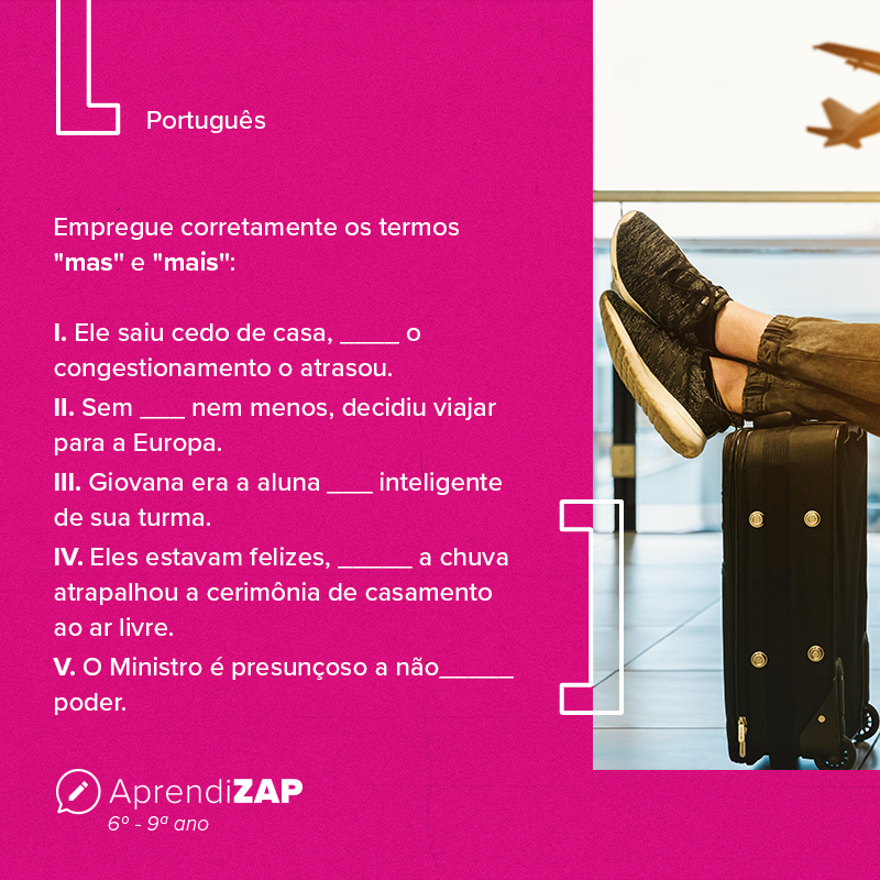 Mas ou "mais" | AprendiZAP