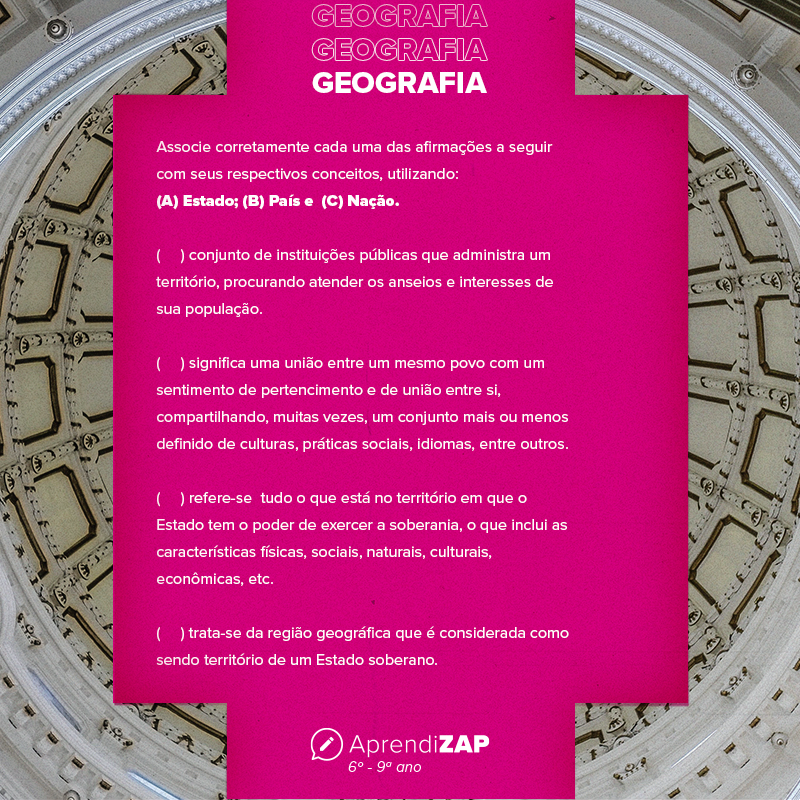 Conceitos de Estado, país e nação | AprendiZAP